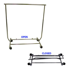 Collapsible Salesman Clothing Rack – Chrome – DJE Store Fixtures