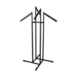 4 Way Clothing Rack With Rectangular Waterfall Arms – Black – DJE Store ...
