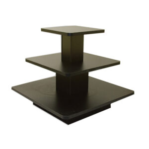 3 Tier Knocked Down Square Display Table – Black – DJE Store Fixtures